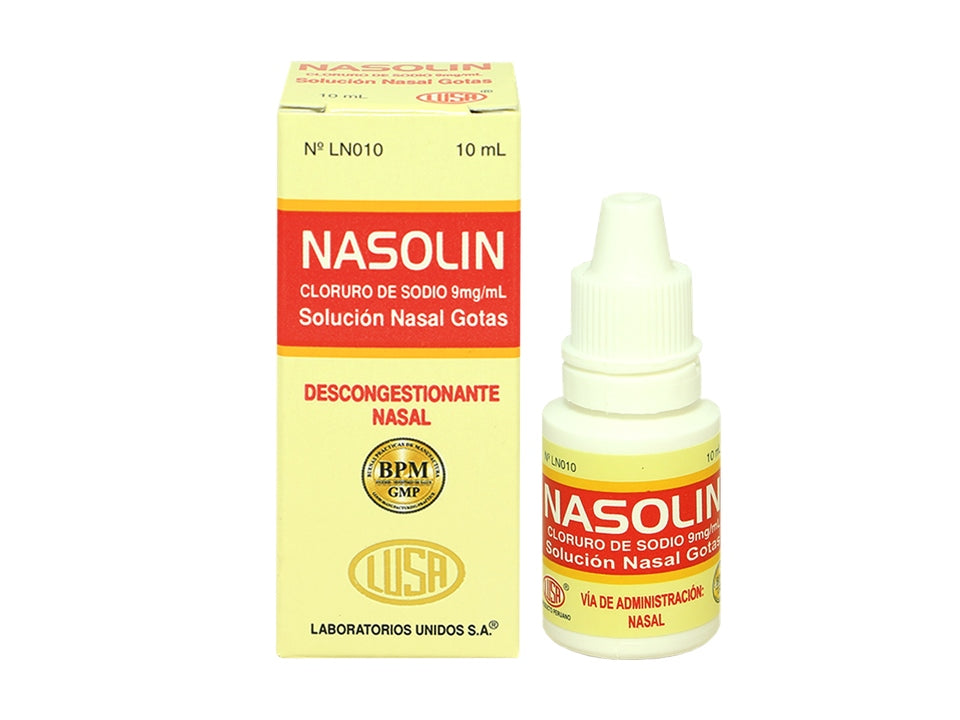 NASOLIN SOL. GOTAS NASAL - FRASCO X 10ML – qhalisalud medicos
